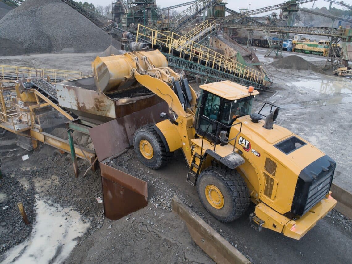 The new heavy-duty Cat 980 GC Wheeled Loader - Aggregates Business